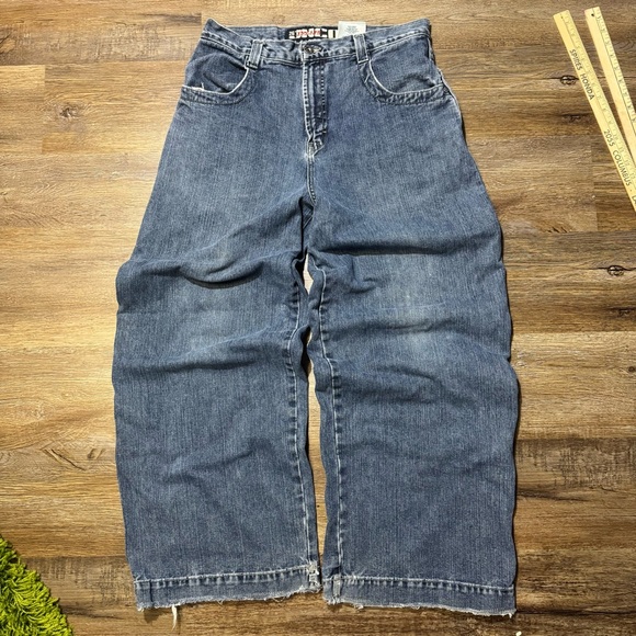 JNCO | Jeans | Vintage 9s Jnco Rollin Embroidered Logo Baggy Denim ...